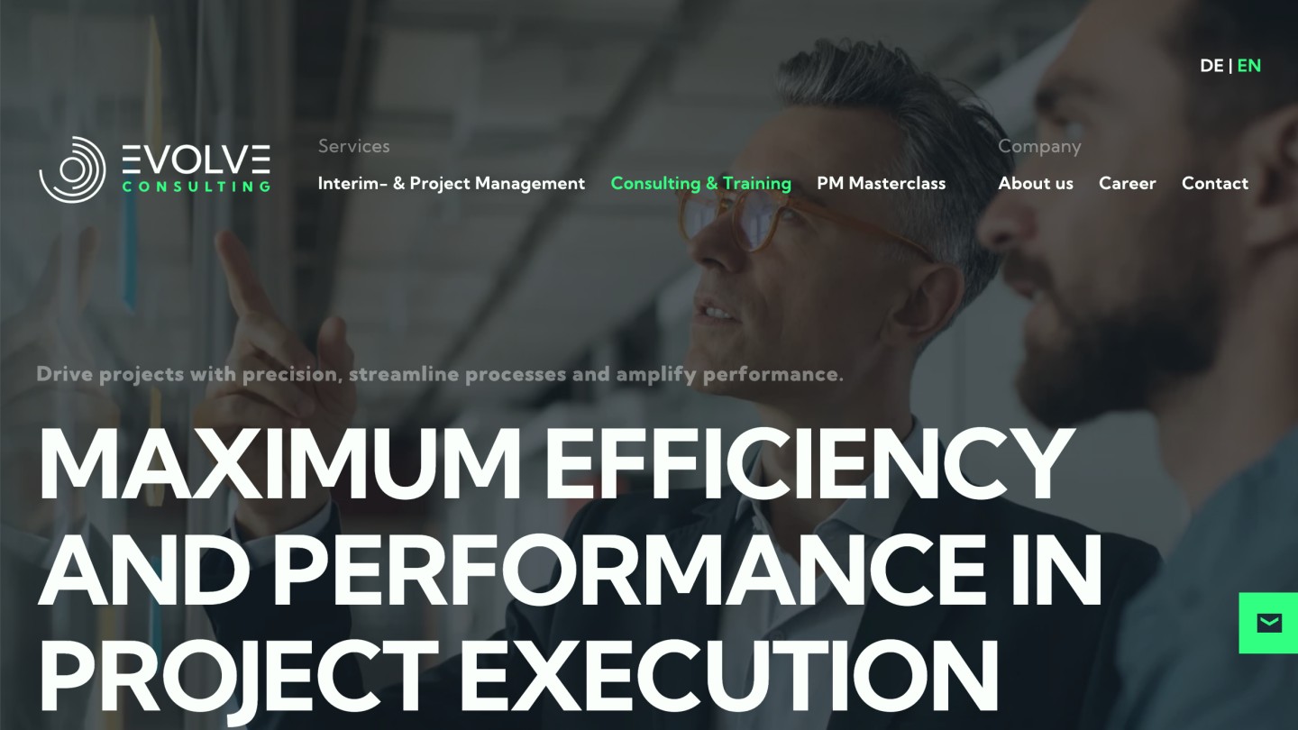 Maximum efficiency & performance in projects | Evolve Consulting